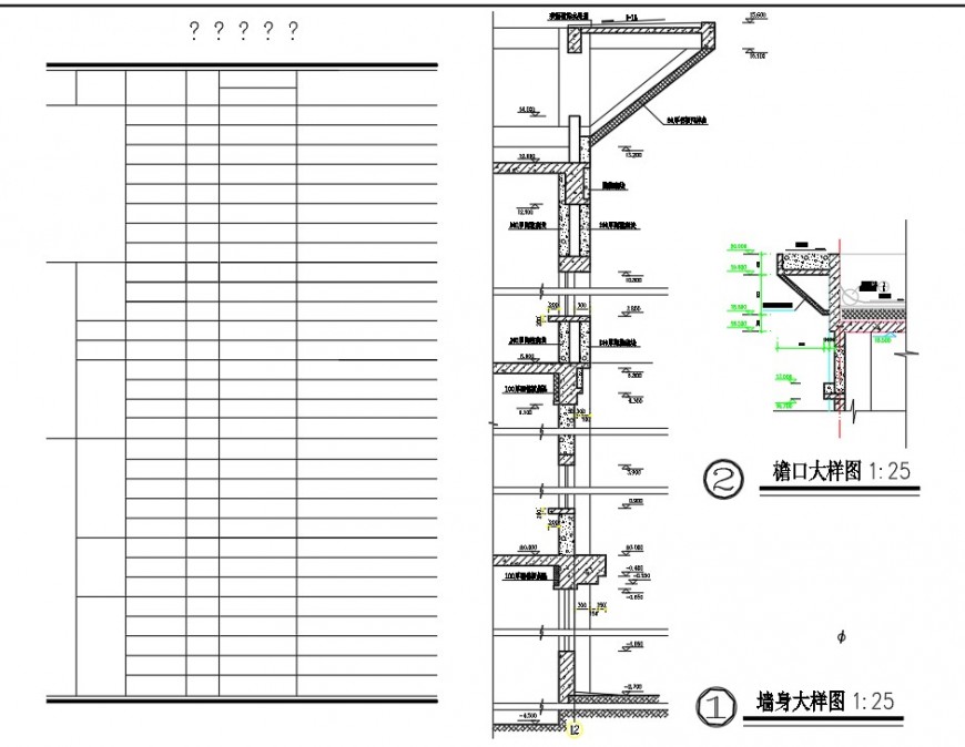 A Detail of Wall section plan layout file A Detail of Wall section plan layout file