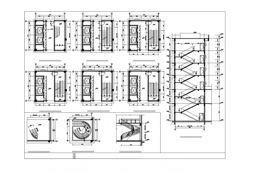 All floors staircase section and structure details of hotel building ... All floors staircase section and structure details of hotel building ...