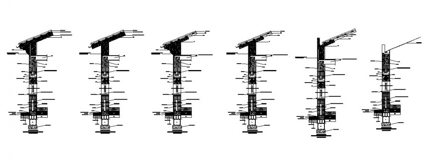 All sided cut constructive structure of building cad drawing details ... All sided cut constructive structure of building cad drawing details ...