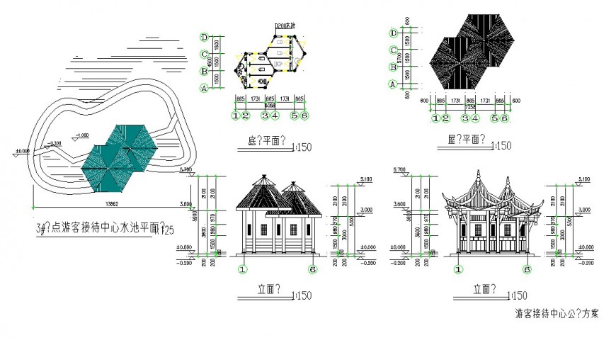 Architectural Traditional House Detail 2d View Cad Structural Block