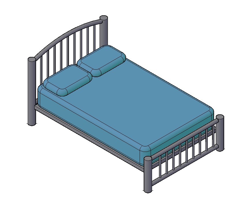 Bed structure CAD furniture block 3d model layout file in dwg format Bed structure CAD furniture block 3d model layout file in dwg format