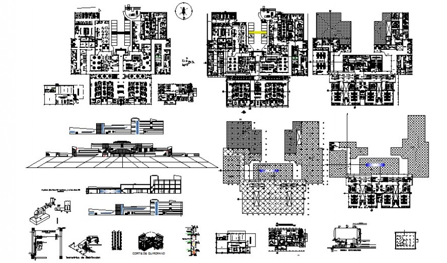 Building Plan And Elevation Drawings 2d View Autocad File