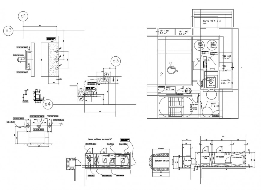 Building Plan Detail 2d View Cad Construction Block Autocad File