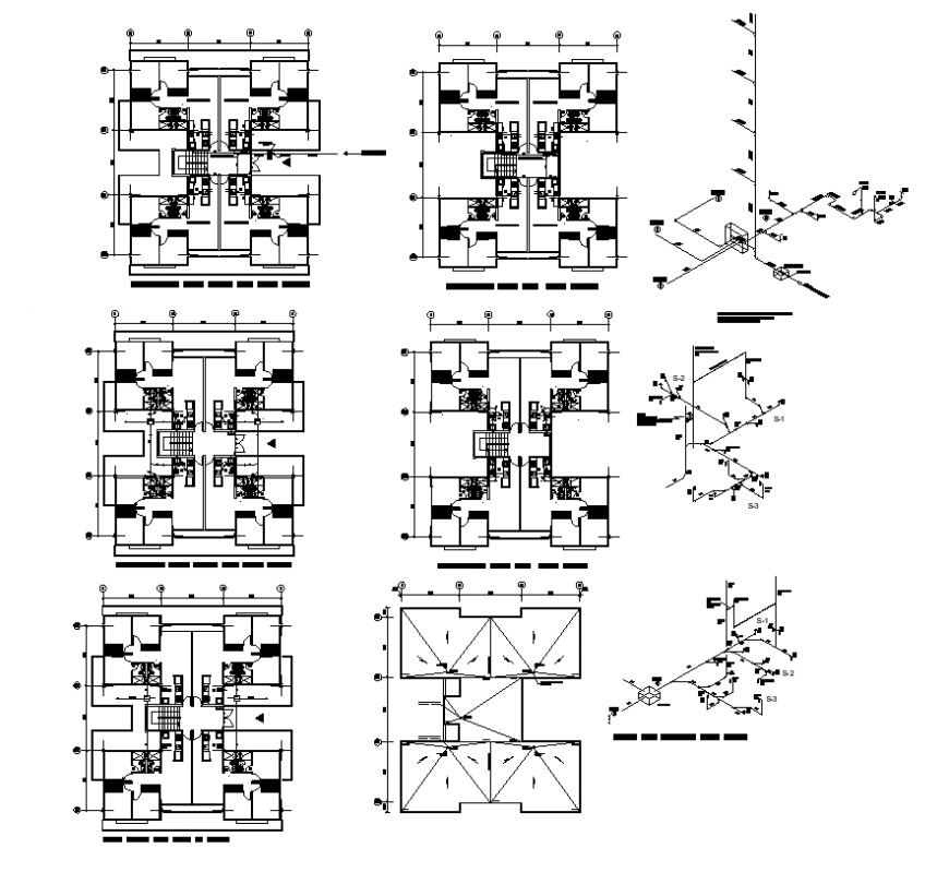 Building structure detail plan 2d view layout dwg file Building structure detail plan 2d view layout dwg file