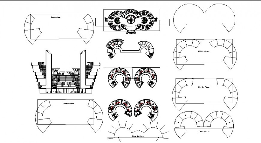 Building working plan detail 2d view layout file in dwg format Building working plan detail 2d view layout file in dwg format