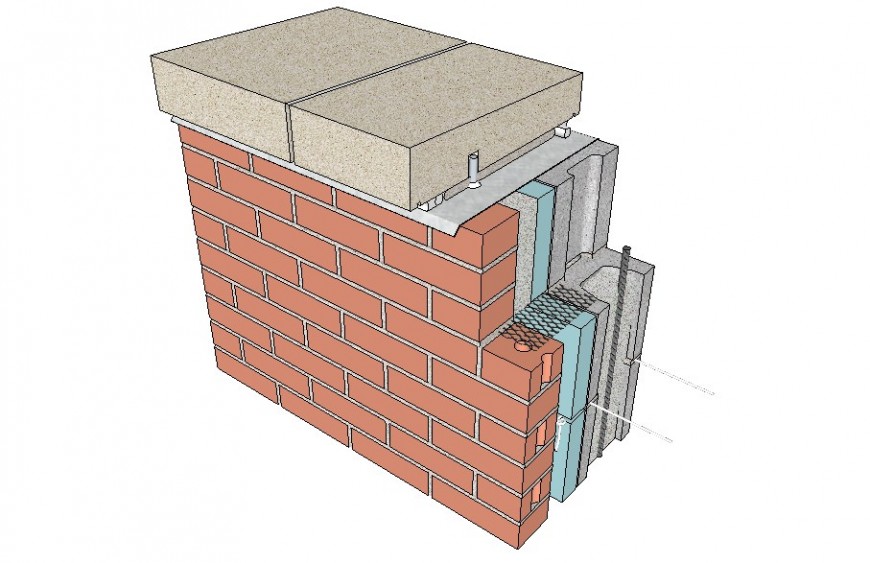 Creative 3d brick wall constructive structure cad drawing details skp file Creative 3d brick wall constructive structure cad drawing details skp file