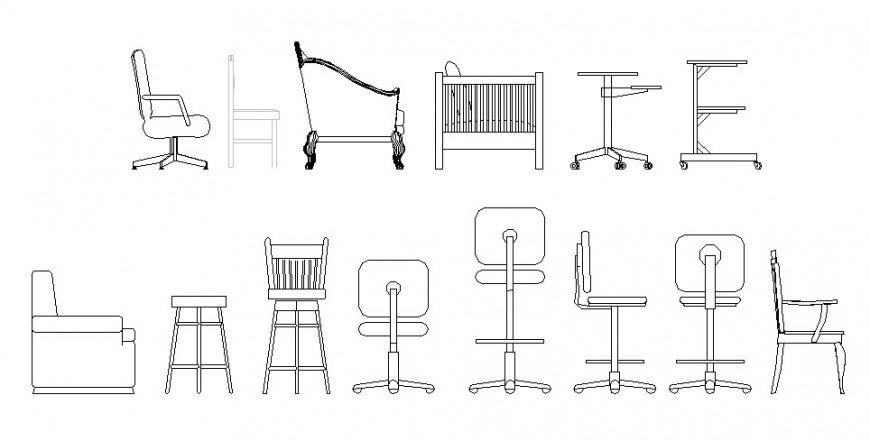Creative multiple chair elevation blocks cad drawing details dwg file Creative multiple chair elevation blocks cad drawing details dwg file