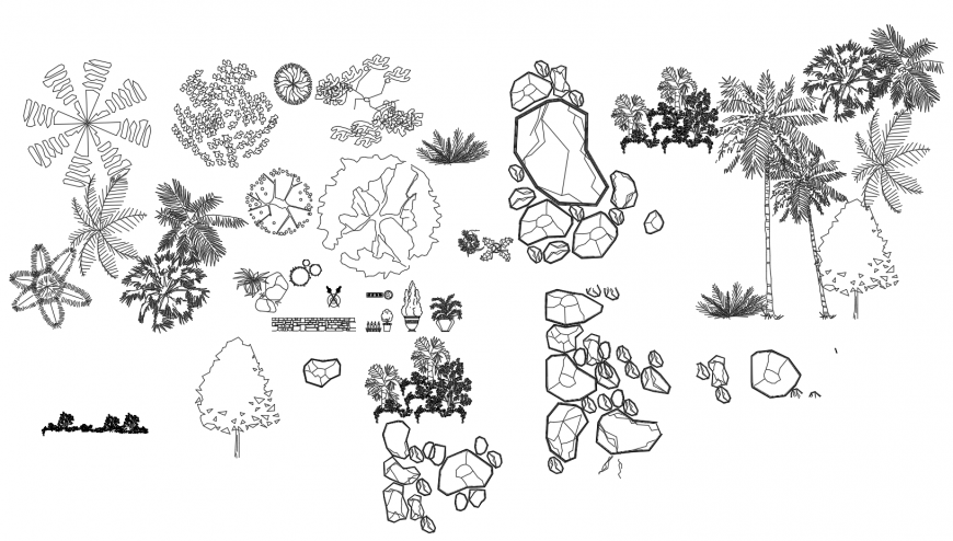 Creative wild life tree and plants elevation blocks cad drawing details ... Creative wild life tree and plants elevation blocks cad drawing details ...
