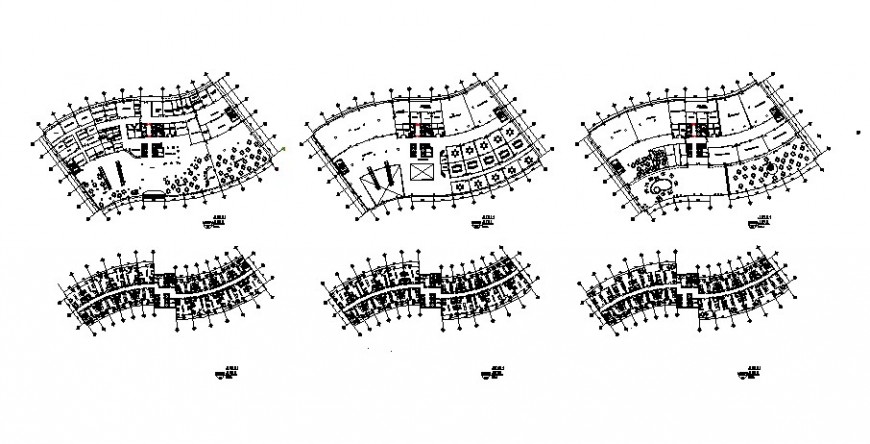 Denah multi-level hotel building floor plan distribution cad drawing ... Denah multi-level hotel building floor plan distribution cad drawing ...