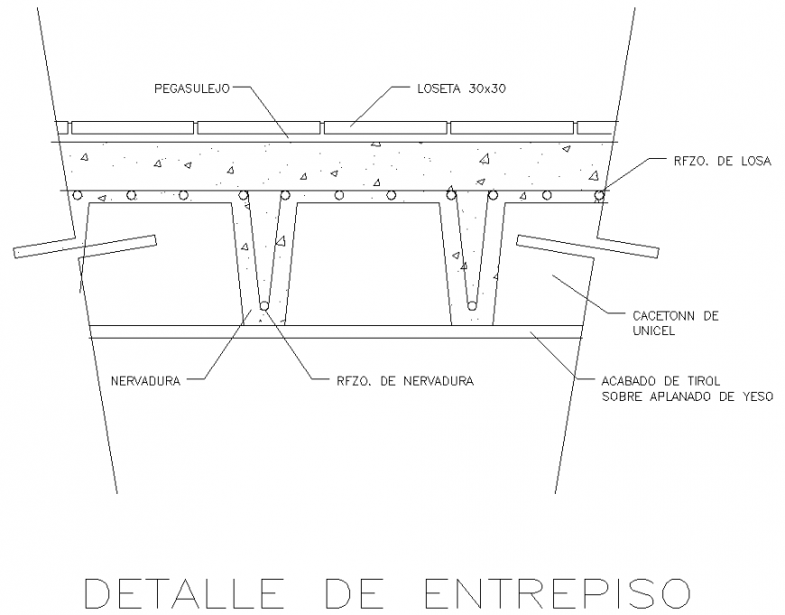 Detail of mezzanine section plan dwg file Detail of mezzanine section plan dwg file
