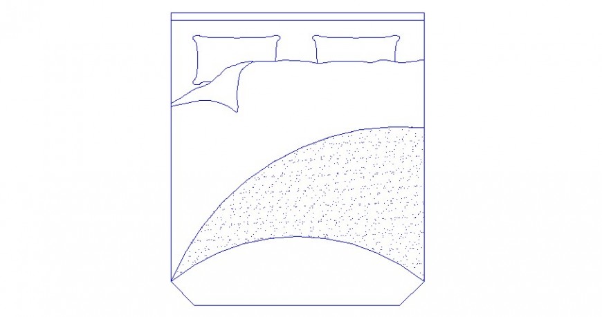 Double bed top view 2d elevation block cad drawing details dwg file Double bed top view 2d elevation block cad drawing details dwg file