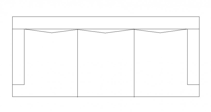 Drawing 2d view elevation of sofa-set furniture units autocad software file Drawing 2d view elevation of sofa-set furniture units autocad software file