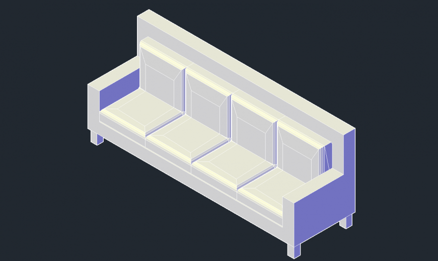 Dynamic 3d sofa-set elevation block details dwg file Dynamic 3d sofa-set elevation block details dwg file