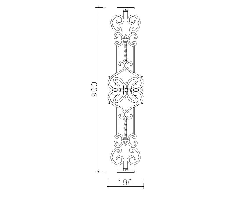 Dynamic railing block design cad drawing details dwg file Dynamic railing block design cad drawing details dwg file