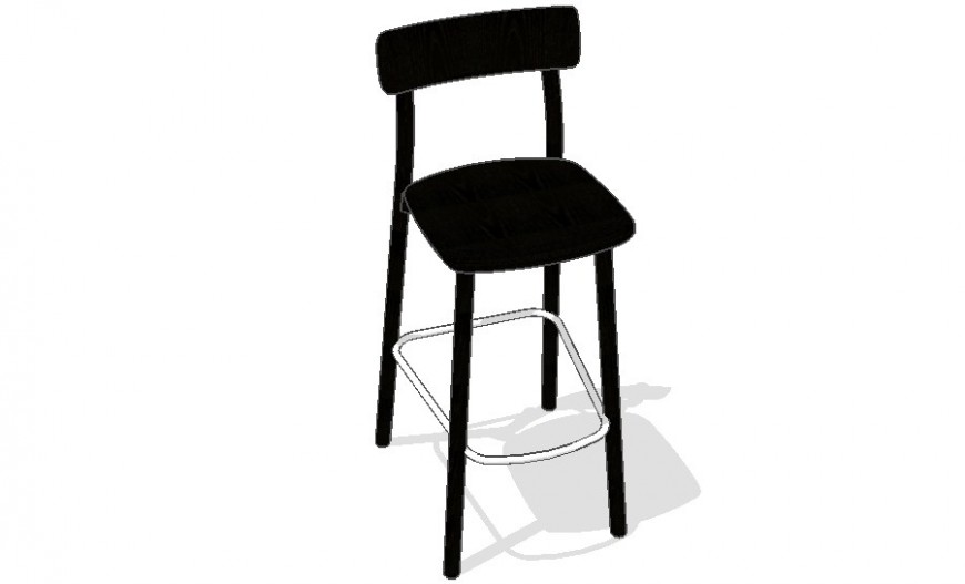 Dynamic Single 3d Chair Block Cad Drawing Details Dwg File
