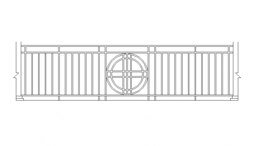 Dynamic wooden railing front view cad block details dwg file Dynamic wooden railing front view cad block details dwg file