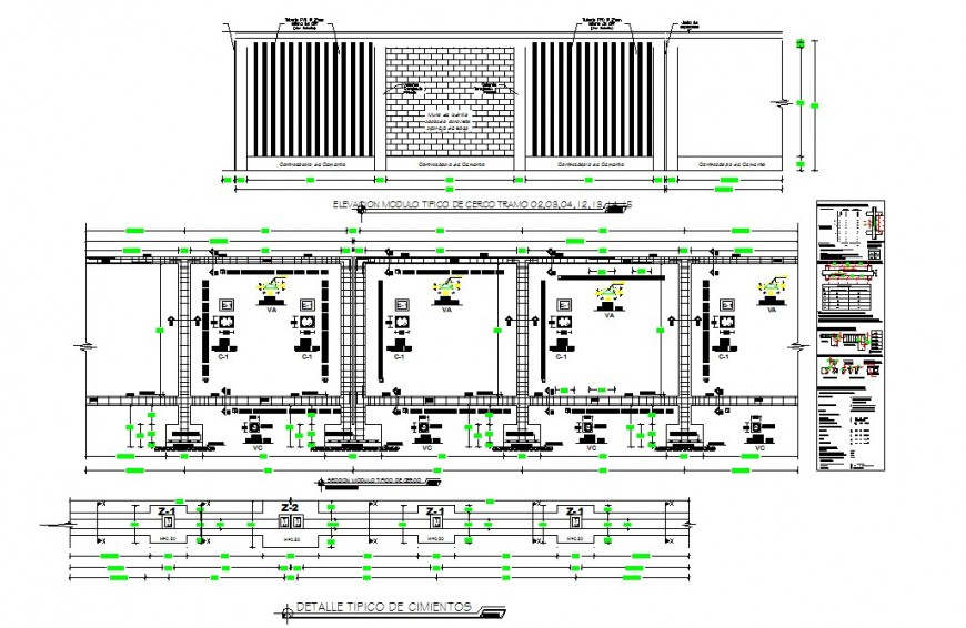 Elevation and section foundation plan layout file Elevation and section foundation plan layout file