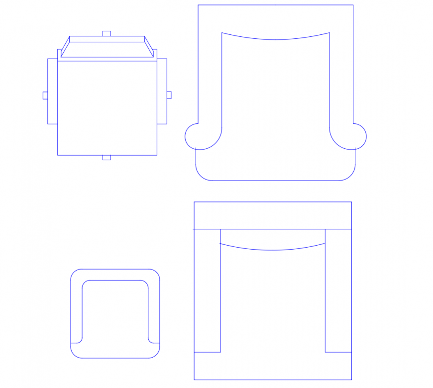 Elevation blocks of chair units 2d view CAD furniture autocad file Elevation blocks of chair units 2d view CAD furniture autocad file