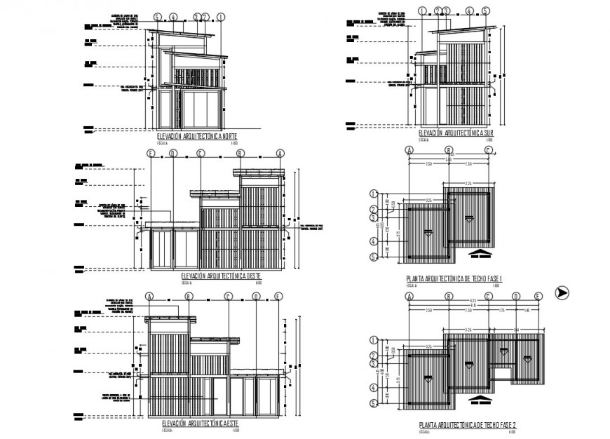 Elevation of building with roof detail 2d view layout file in dwg format Elevation of building with roof detail 2d view layout file in dwg format