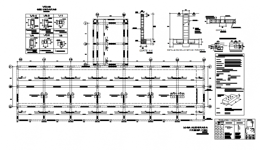 First floor foundation plan and constructive structure details dwg file First floor foundation plan and constructive structure details dwg file