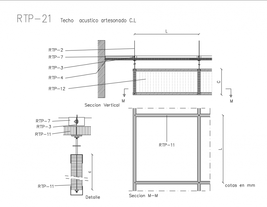 Fixing roof ceiling constructive structure details dwg file Fixing roof ceiling constructive structure details dwg file