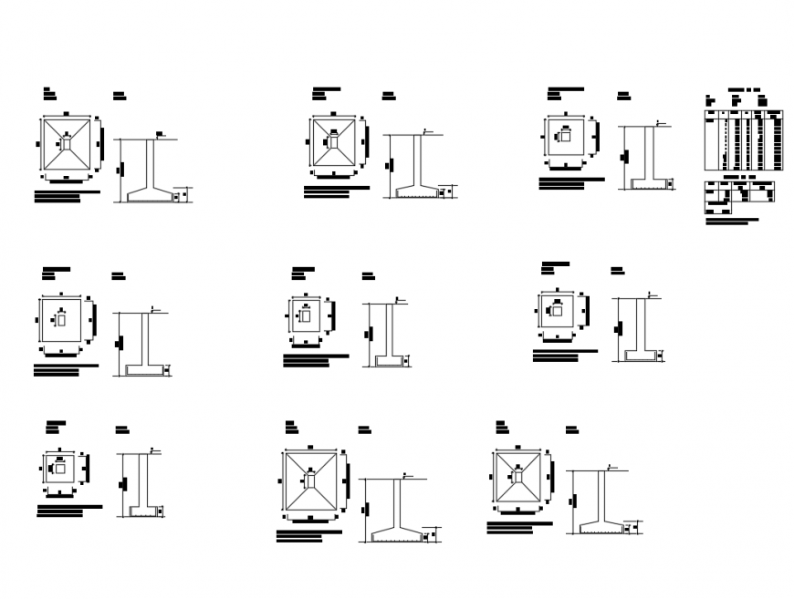Foundation column structure cad constructive details dwg file Foundation column structure cad constructive details dwg file