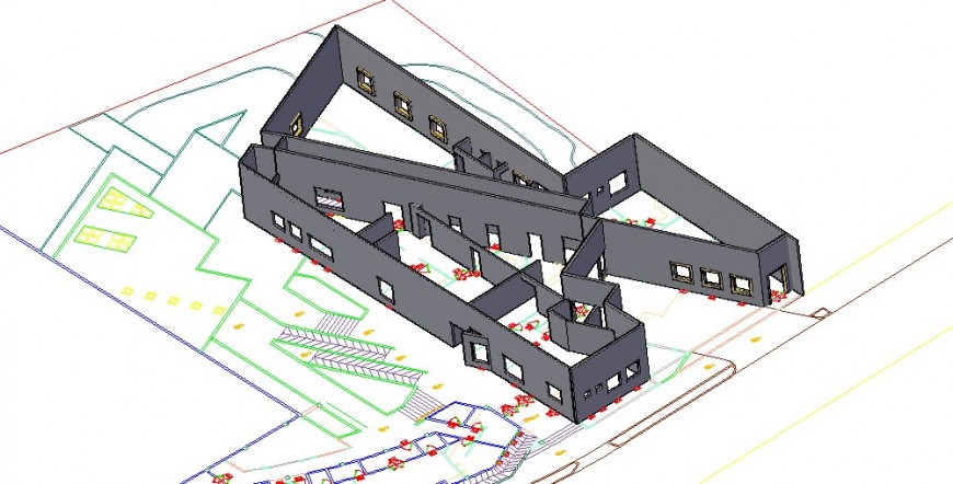 General hospital 3d architecture layout plan cad drawing details dwg file General hospital 3d architecture layout plan cad drawing details dwg file