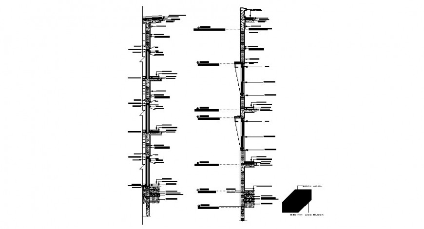 House walls constructive sectional cad drawing details dwg file House walls constructive sectional cad drawing details dwg file