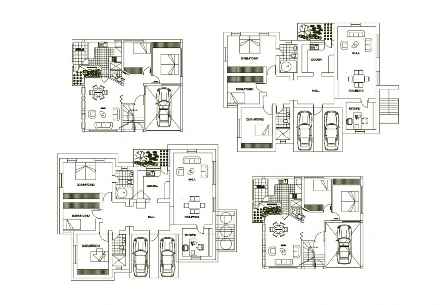 Houses of apartment building architecture layout plan cad drawing ... Houses of apartment building architecture layout plan cad drawing ...