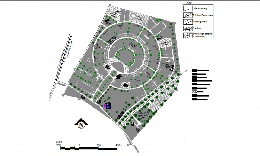 Institutional building general plan and landscaping structure details ... Institutional building general plan and landscaping structure details ...