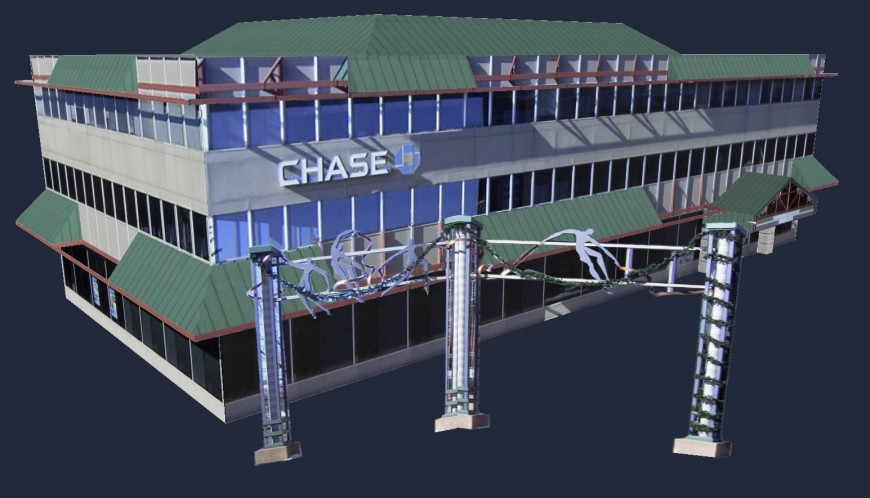 Luxuries Chase hotel building multi-level 3d model cad drawing details ... Luxuries Chase hotel building multi-level 3d model cad drawing details ...