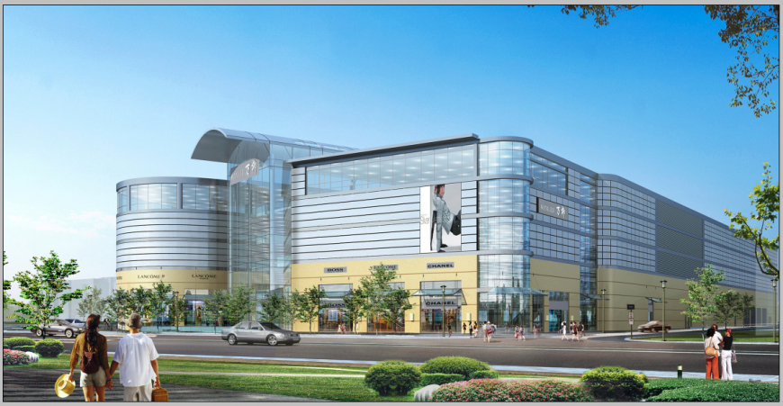 Luxuries shopping mall building 3d drawing psd file Luxuries shopping mall building 3d drawing psd file