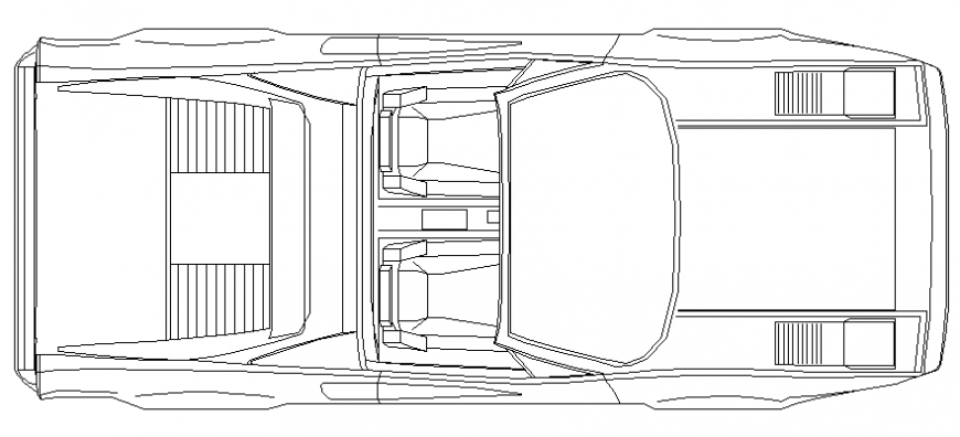 Luxuries two seated car roof view elevation cad block details dwg file Luxuries two seated car roof view elevation cad block details dwg file
