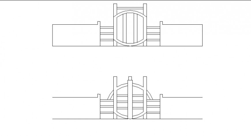 Main house gate elevation cad drawing details dwg file Main house gate elevation cad drawing details dwg file