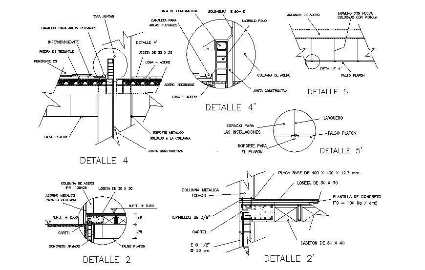 Metal frame constructive structure details with column dwg file Metal frame constructive structure details with column dwg file