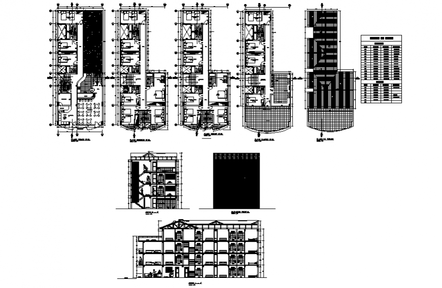 Multi-story luxuries hotel elevation, section and floor plan details ... Multi-story luxuries hotel elevation, section and floor plan details ...