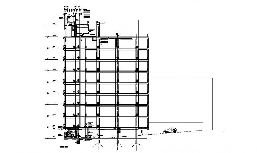 Multi-story multi-purpose building constructive section cad drawing ... Multi-story multi-purpose building constructive section cad drawing ...