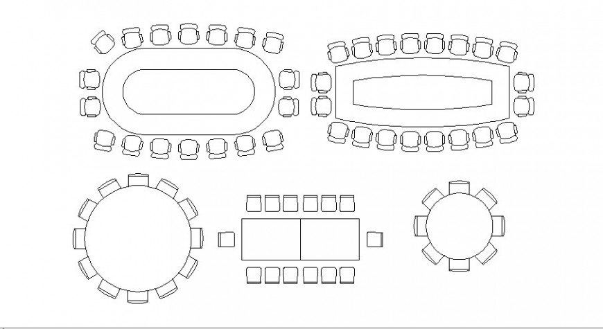 Multiple dining tables and conference table elevation blocks cad ... Multiple dining tables and conference table elevation blocks cad ...
