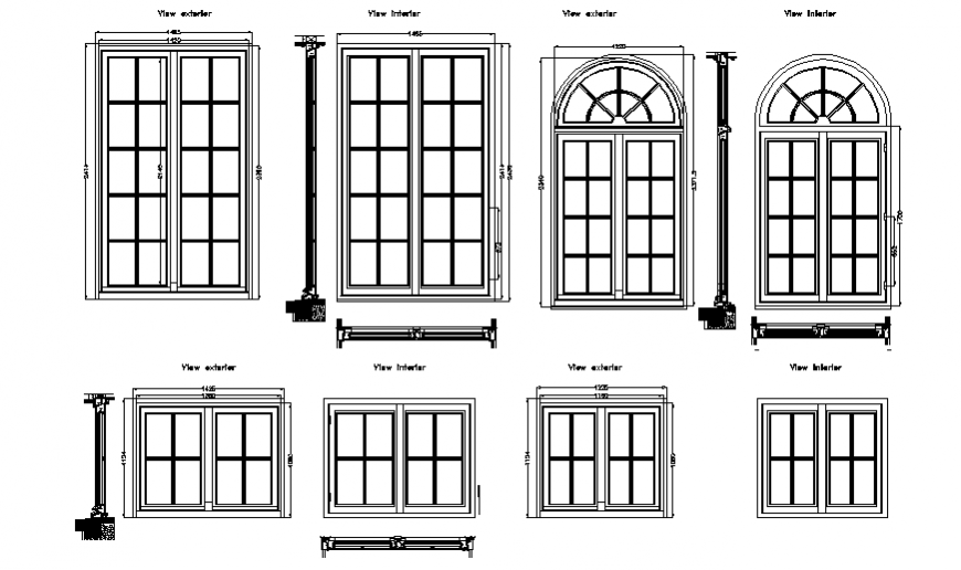 Multiple window elevation blocks with supportive wall cad drawing ... Multiple window elevation blocks with supportive wall cad drawing ...