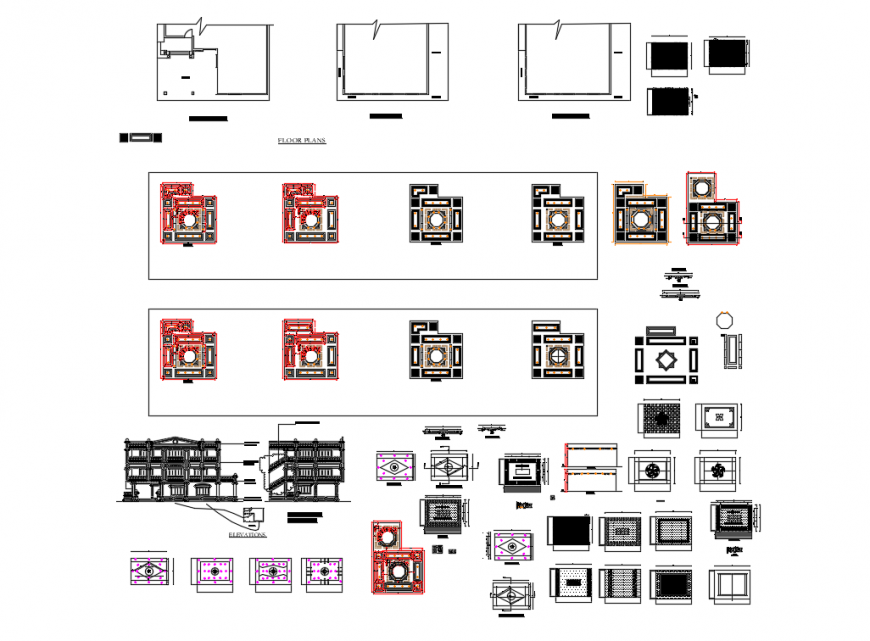 Office building elevation, section and auto-cad details dwg file Office building elevation, section and auto-cad details dwg file