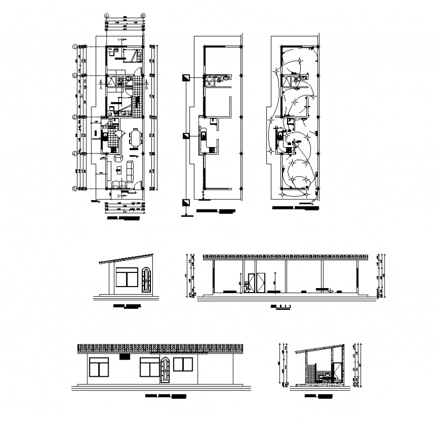 Residential housing building structure detail plan and elevation layout ... Residential housing building structure detail plan and elevation layout ...