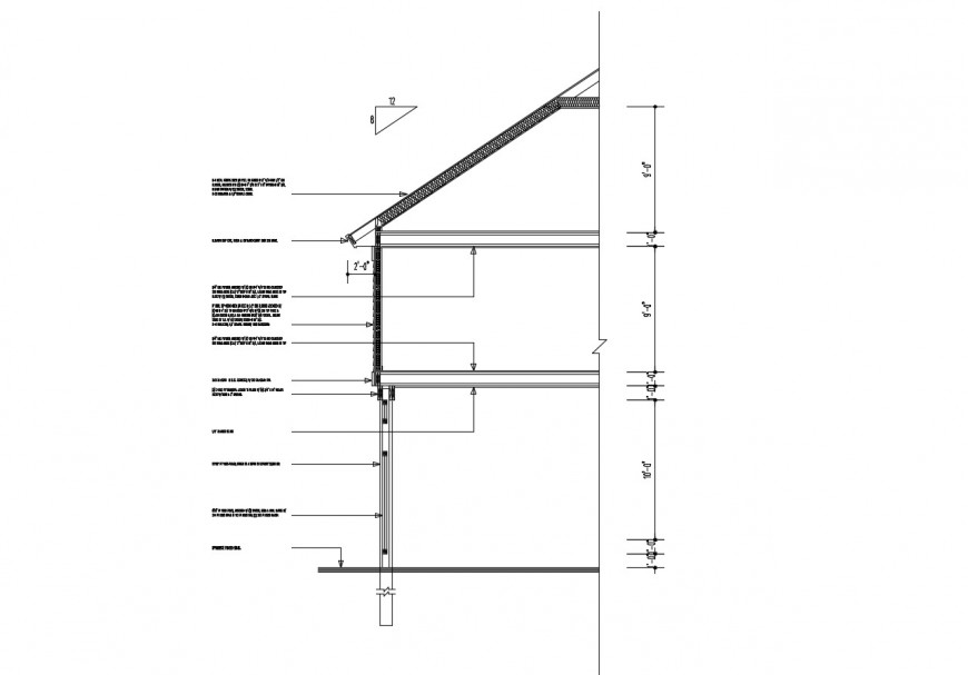 Right side cut constructive sectional details of residential house dwg file Right side cut constructive sectional details of residential house dwg file