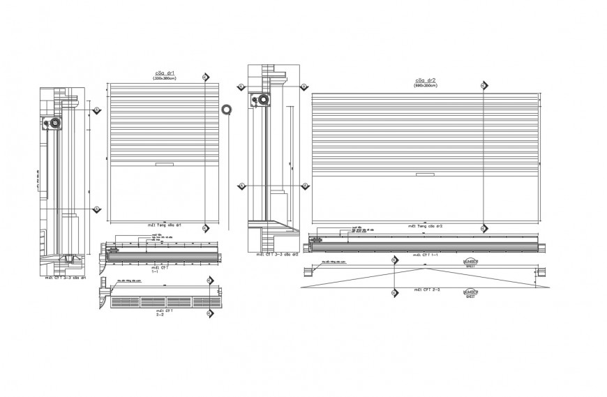 Rolling door elevation and installation cad drawing details dwg file Rolling door elevation and installation cad drawing details dwg file
