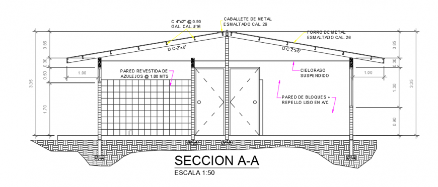 Section design of basic drawing of preliminary housing design drawing Section design of basic drawing of preliminary housing design drawing