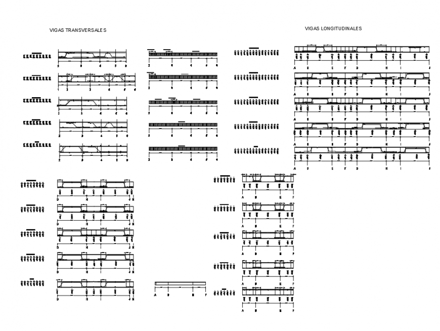 Several beam constructive structure details dwg file Several beam constructive structure details dwg file
