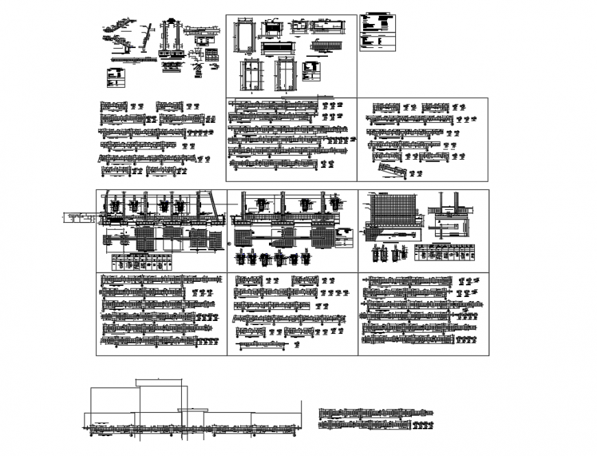Several constructive details of college building with stairways, column ... Several constructive details of college building with stairways, column ...