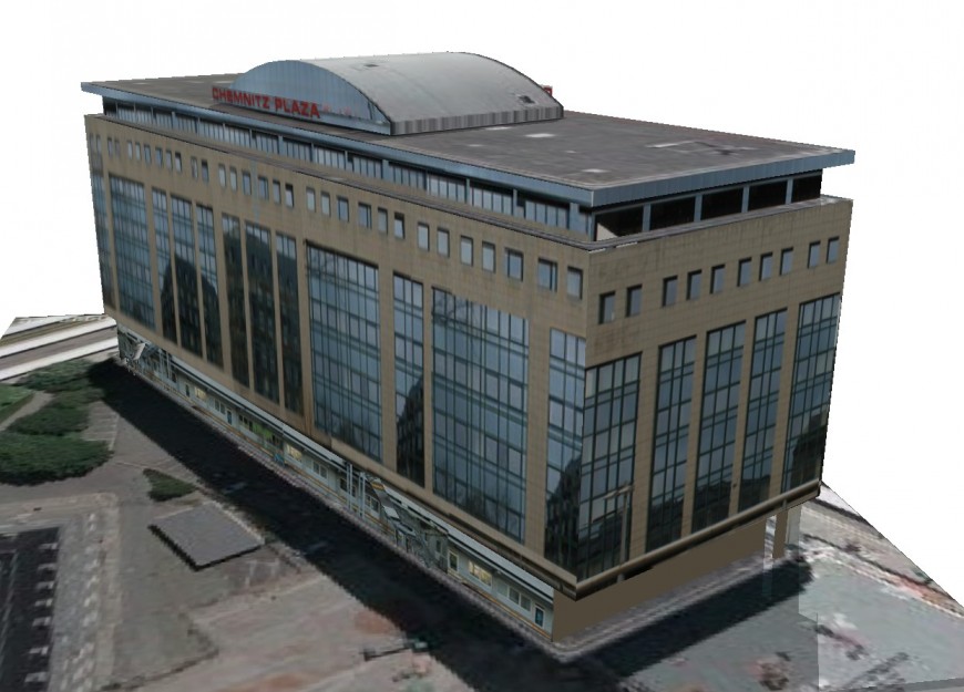 Side cross elevation details of Chemnitz multi-story multi-purpose 3d ...