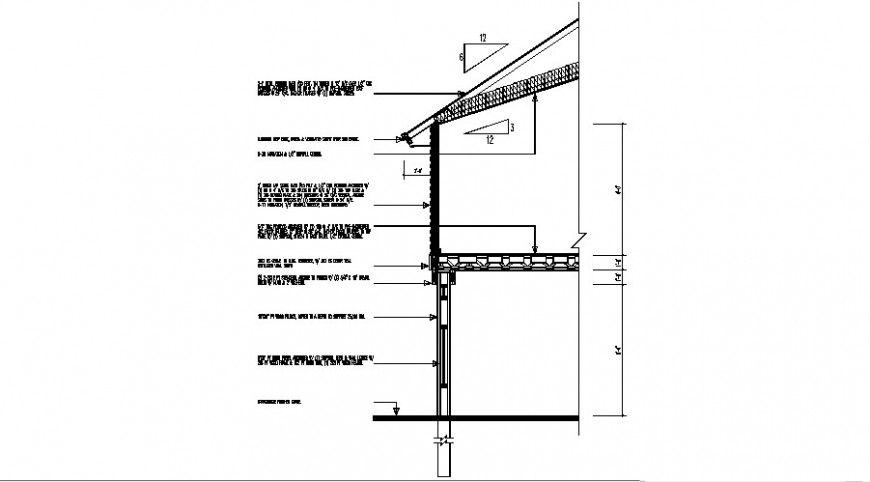 Side cut constructive section details of single family house dwg file Side cut constructive section details of single family house dwg file