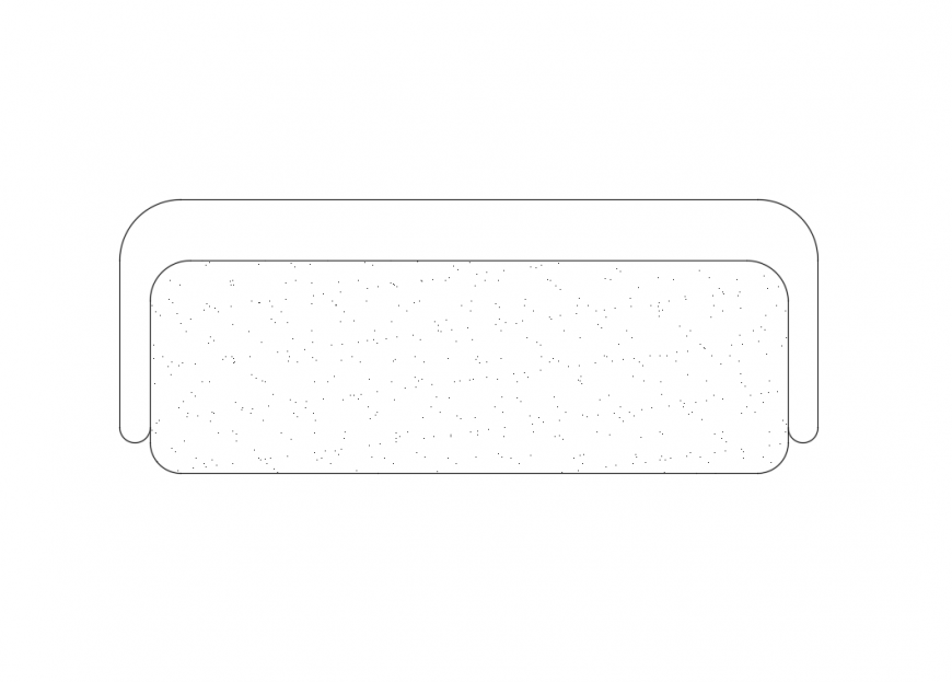 Single sofa set elevation cad block details dwg file