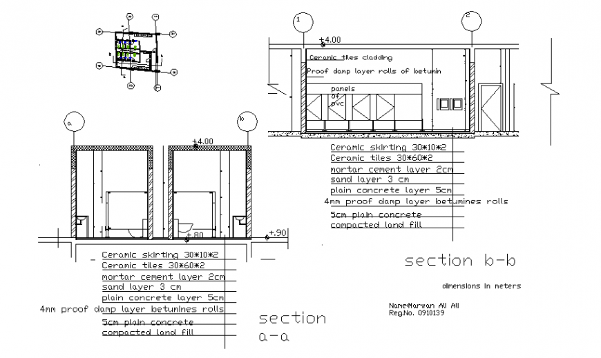 Toilets and bathroom constructive sectional details dwg file Toilets and bathroom constructive sectional details dwg file